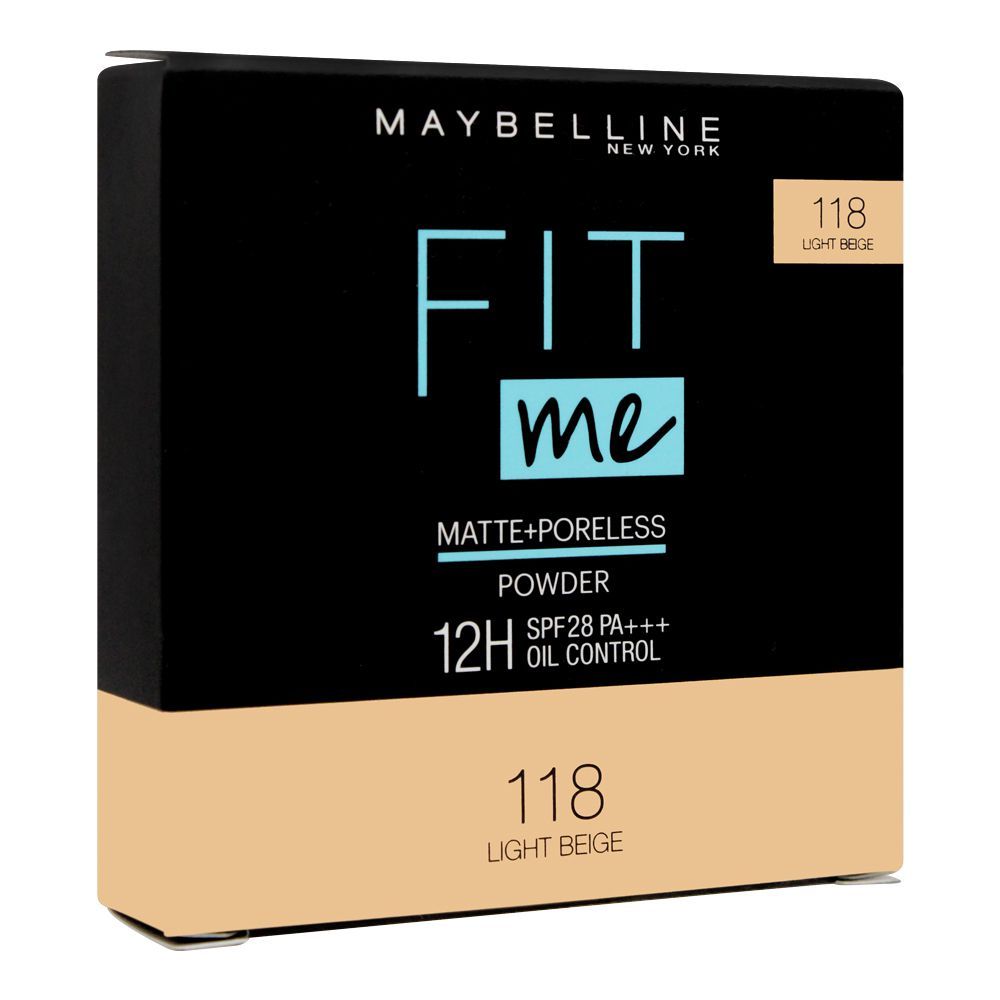 Maybelline New York Fit Me Matte+Poreless Powder 118 Light Beige Spf28