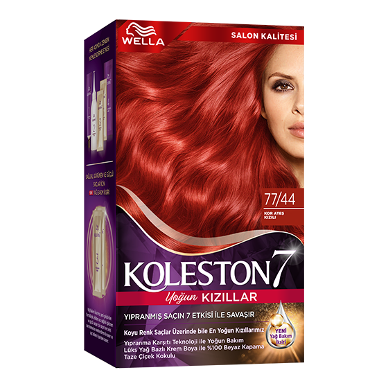 Wella Koleston 7 Supreme Hair Dye 77/44 Ember Fire Red